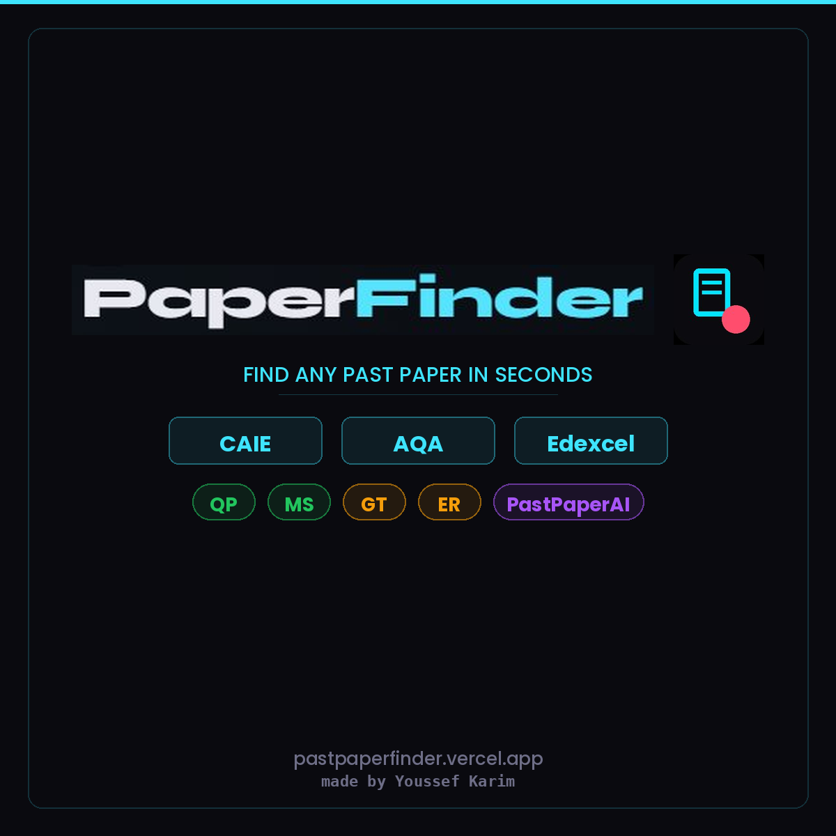 Past Paper Finder